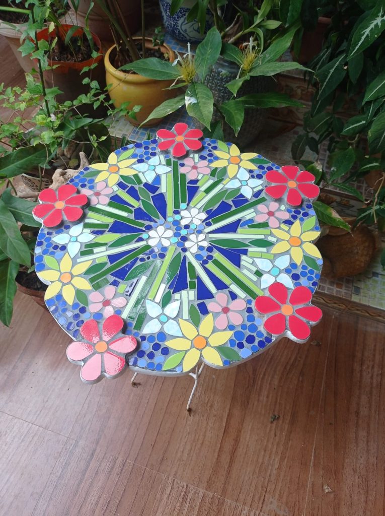 The Flower Spread Mosaic Table - The Druids Garden